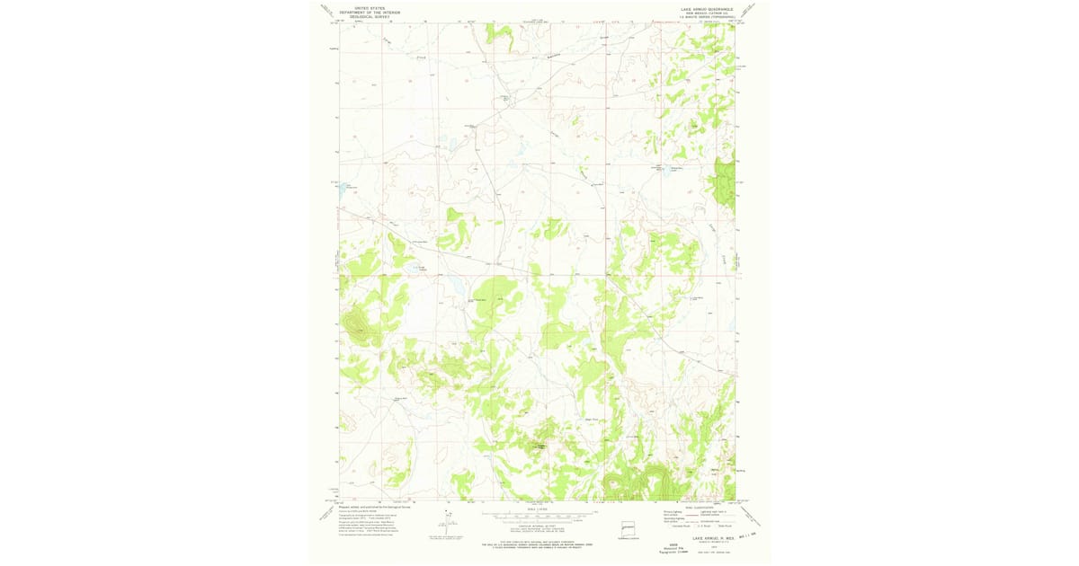 1972 Map of Lake Armijo, Catron County, NM — High-Res | Pastmaps