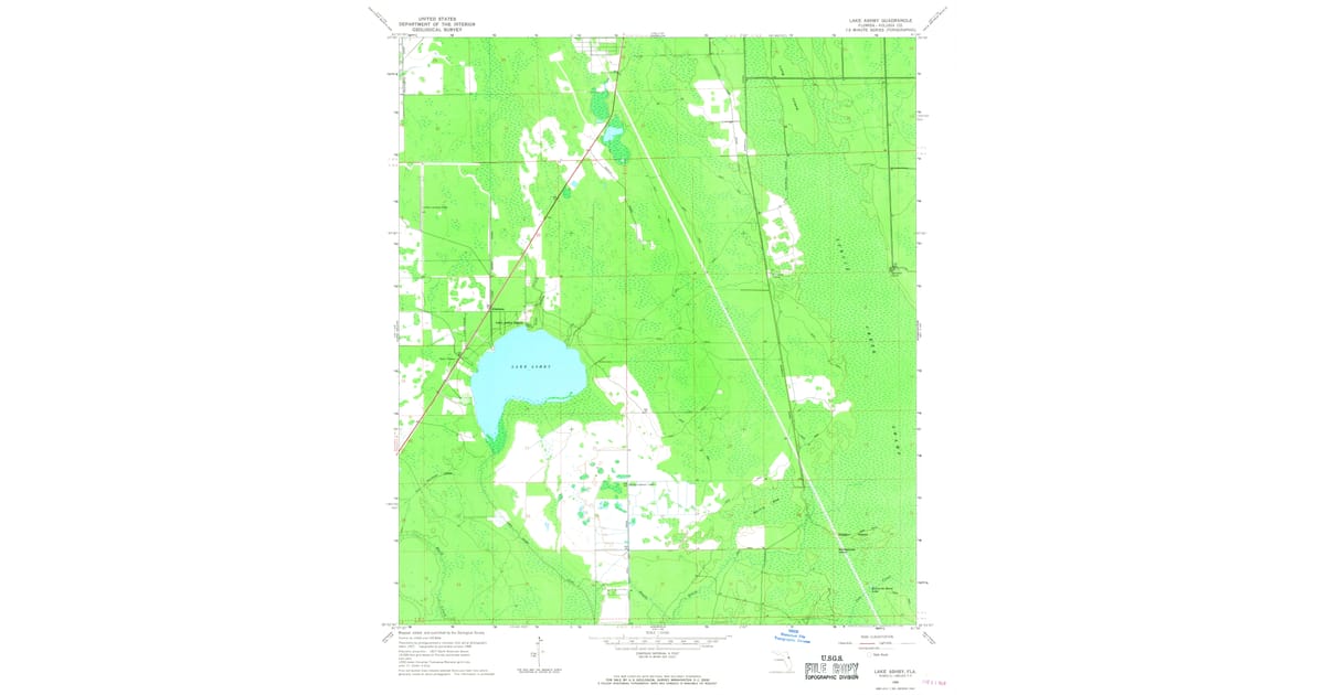 1966 Map of Lake Ashby, Volusia County, FL — High-Res | Pastmaps