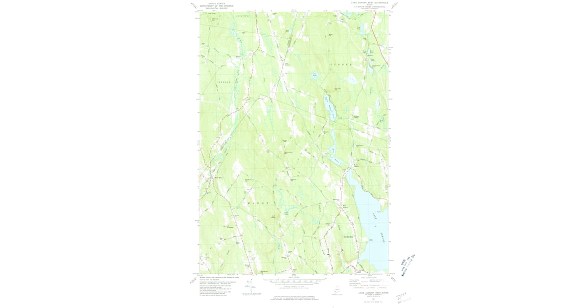 1981 Map of Lake Auburn West, Androscoggin County, ME — High-Res | Pastmaps