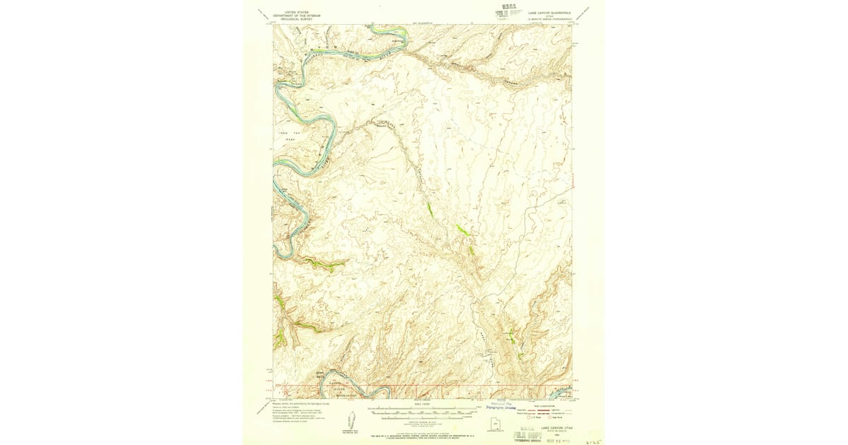 1900s (20th Century) Maps of Halls Crossing, UT | Pastmaps