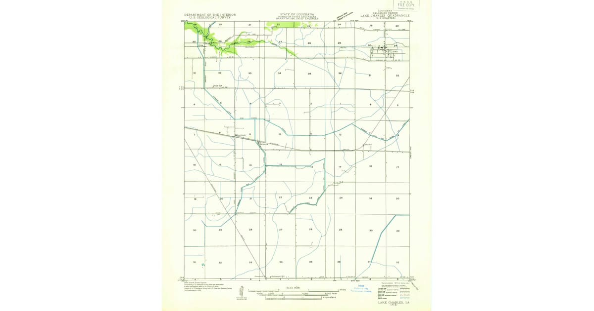 Old Maps of Calcasieu Parish, LA for Genealogy | Pastmaps
