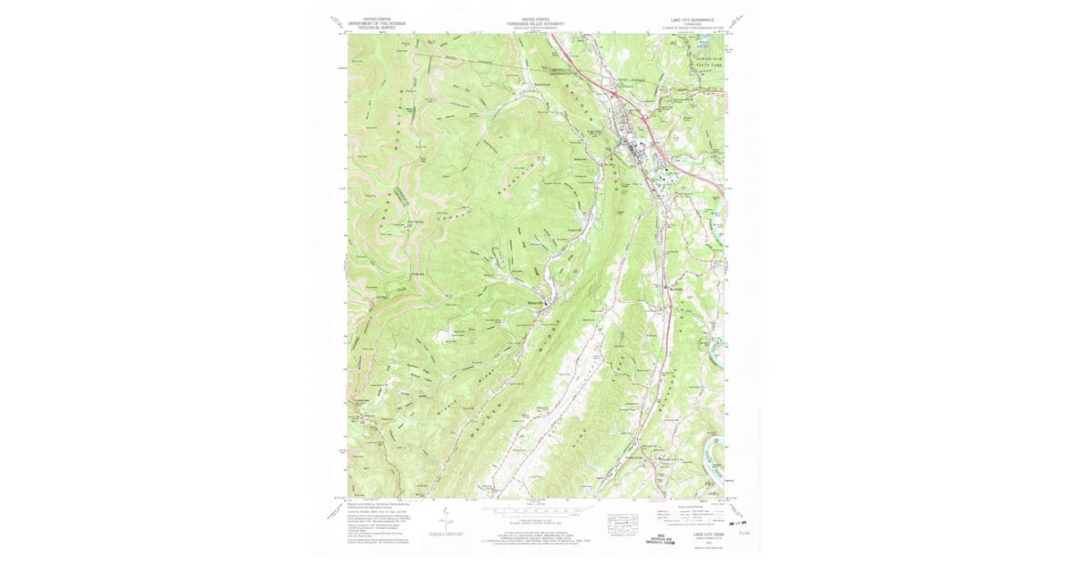 1970s Maps of Anderson County, TN | Pastmaps