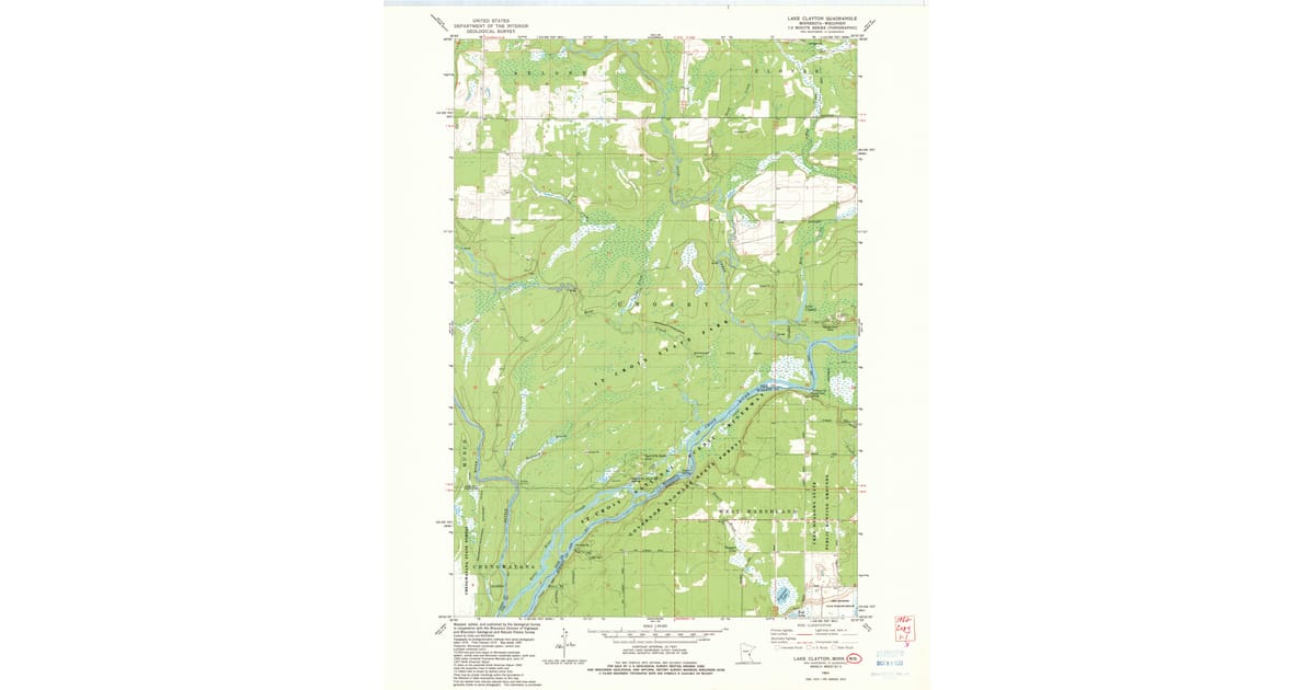 1982 Map of Lake Clayton, Pine County, MN — High-Res | Pastmaps