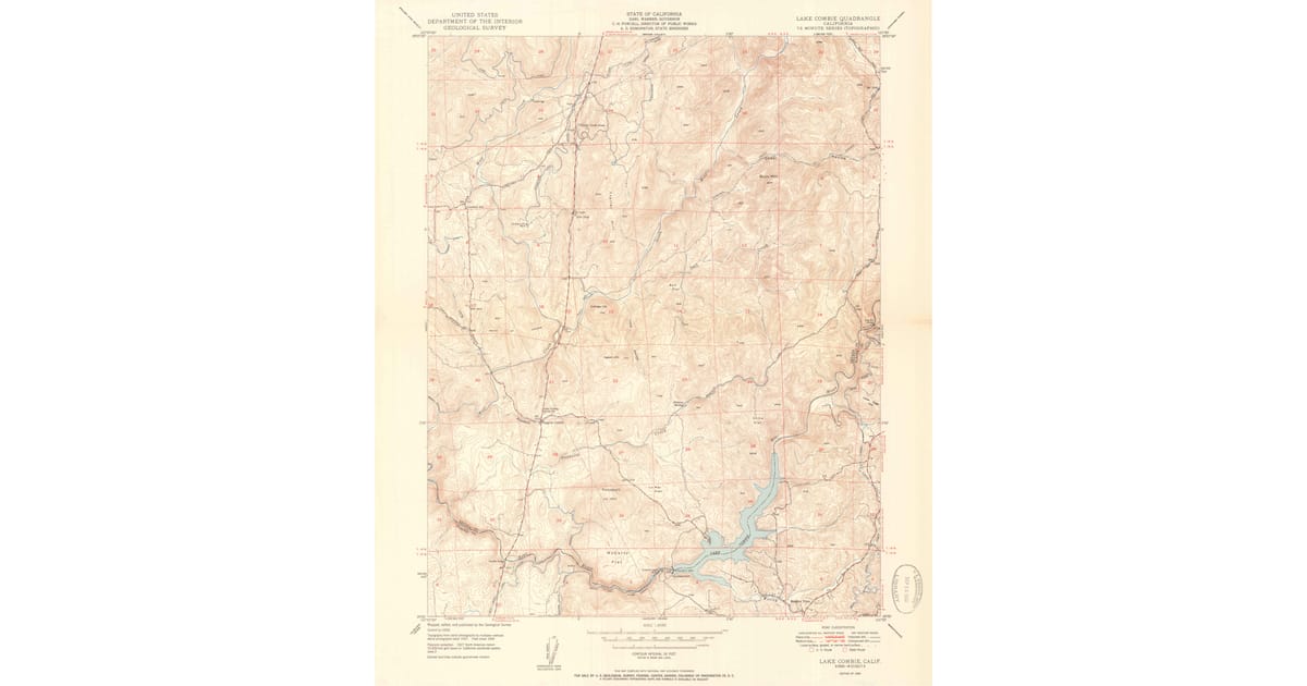 1950 Map of Lake Combie, Nevada County, CA — High-Res | Pastmaps