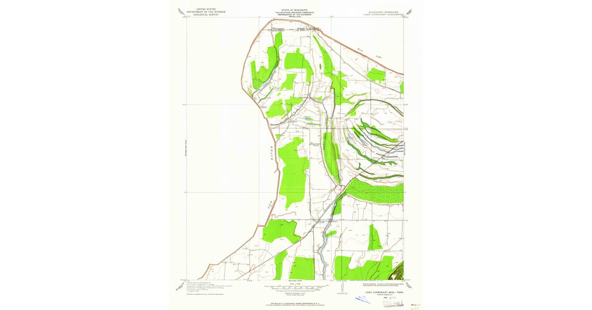 Old Maps of Walls, MS for Hiking & Exploration | Pastmaps