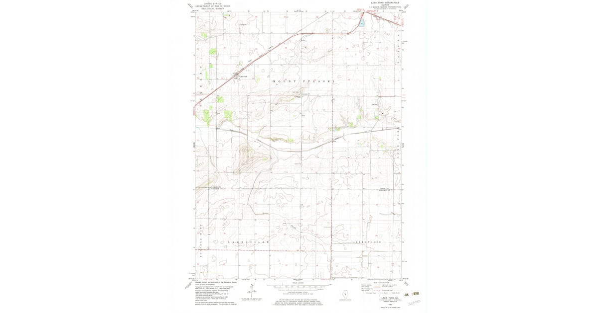 1982 Map of Lake Fork, Logan County, IL — High-Res | Pastmaps