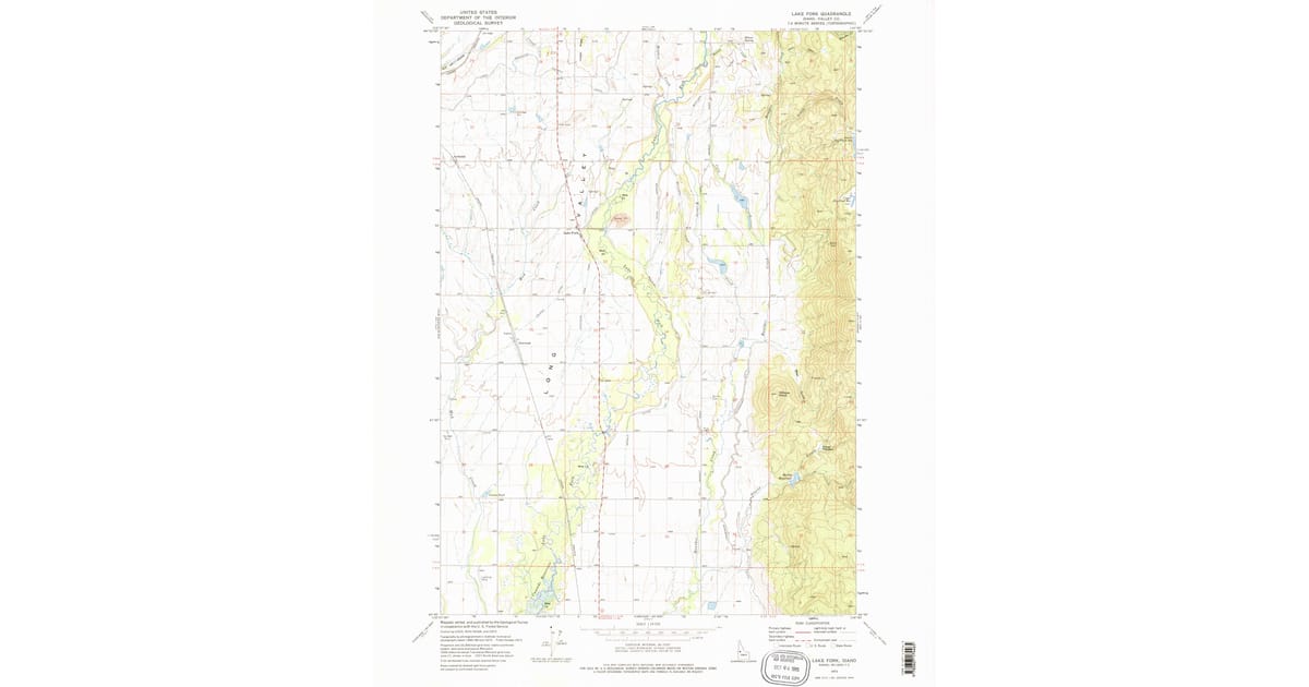 1973 Map of Lake Fork, Valley County, ID — High-Res | Pastmaps