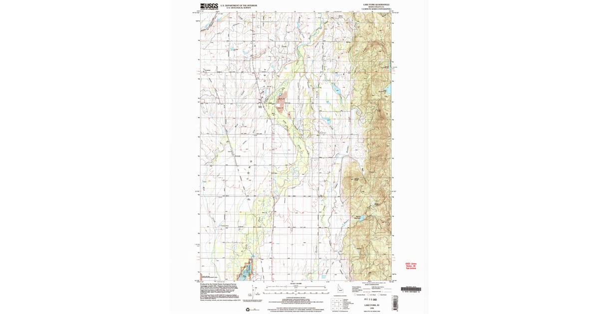 1998 Map of Lake Fork, Valley County, ID — High-Res | Pastmaps