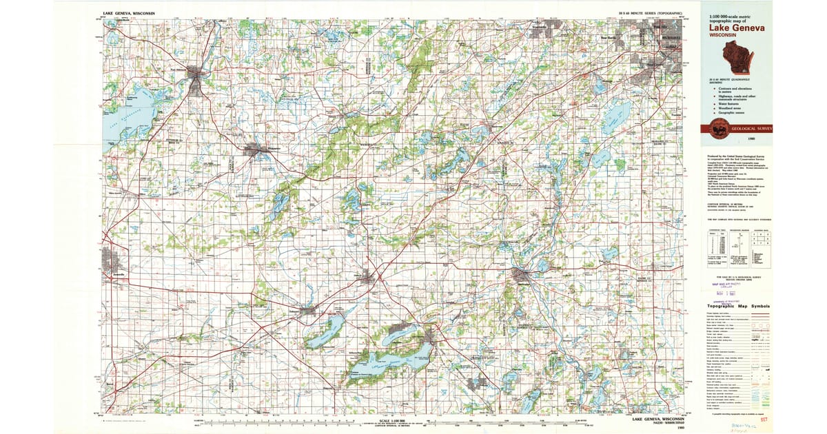 1980s Maps of Racine County, WI | Pastmaps