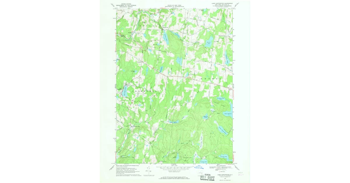 1967 Map of Lake Huntington, NY — High-Res | Pastmaps