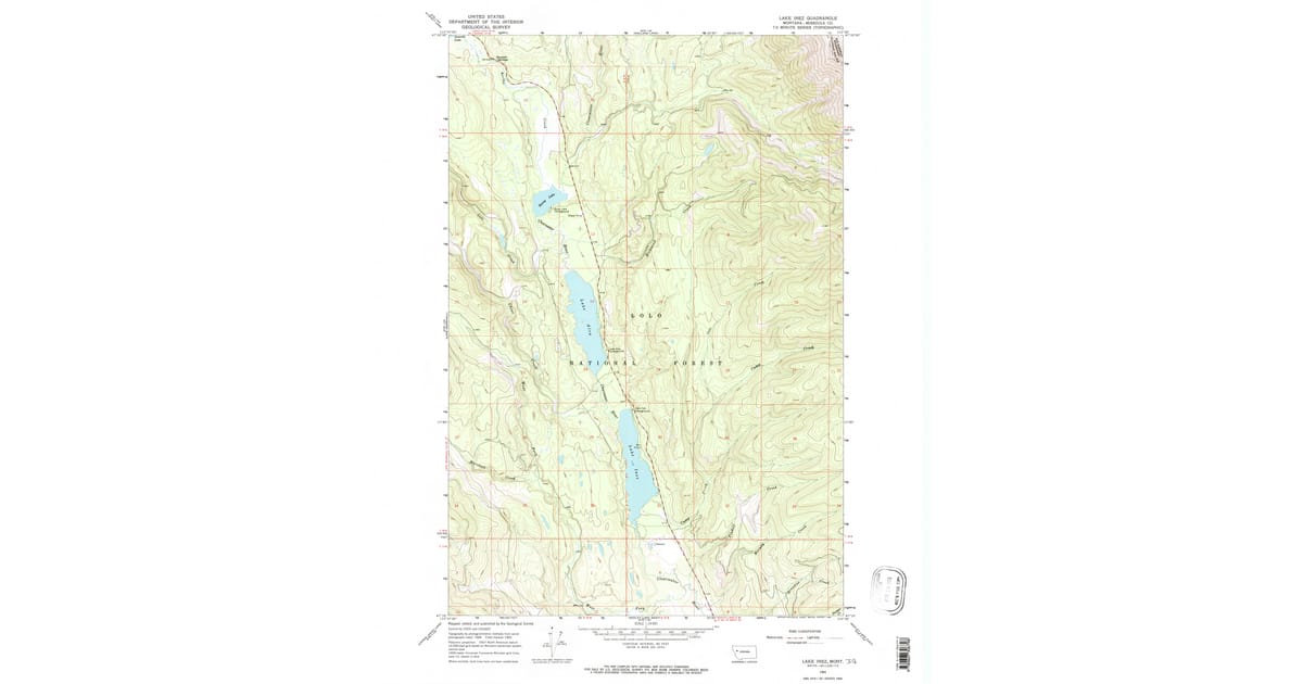 1965 Map of Lake Inez, Missoula County, MT — High-Res | Pastmaps