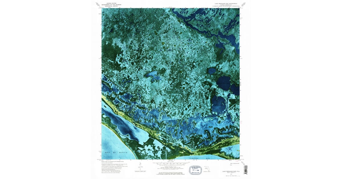 1972 Map of Lake Ingraham East, Monroe County, FL — High-Res | Pastmaps