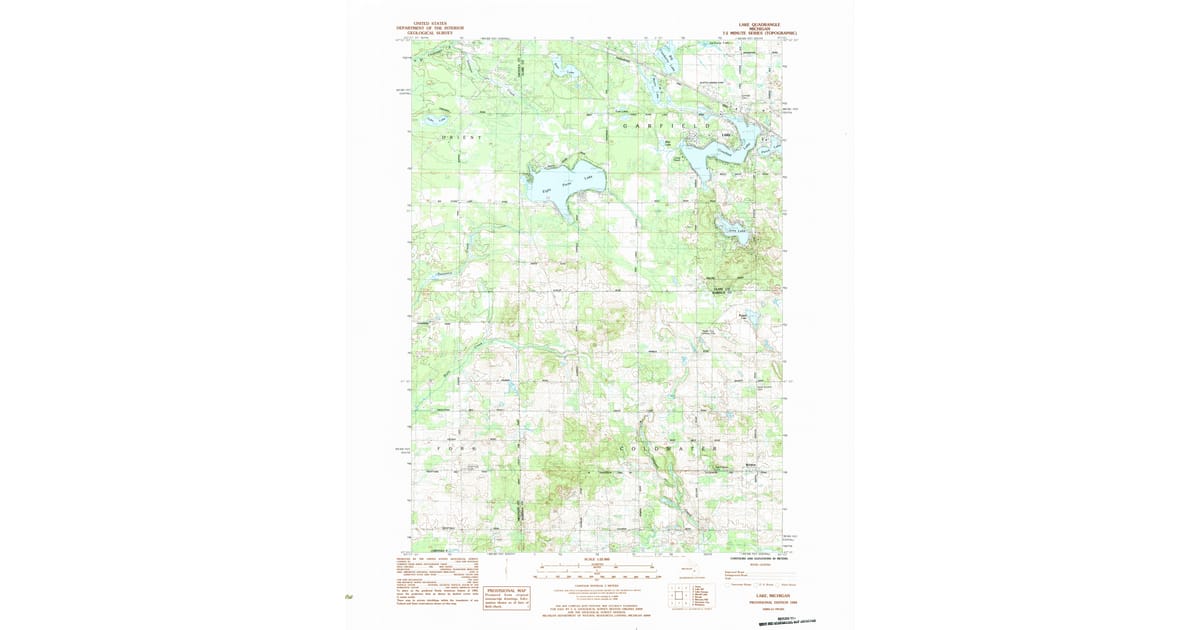 1984 Map of Lake, Isabella County, MI — High-Res | Pastmaps