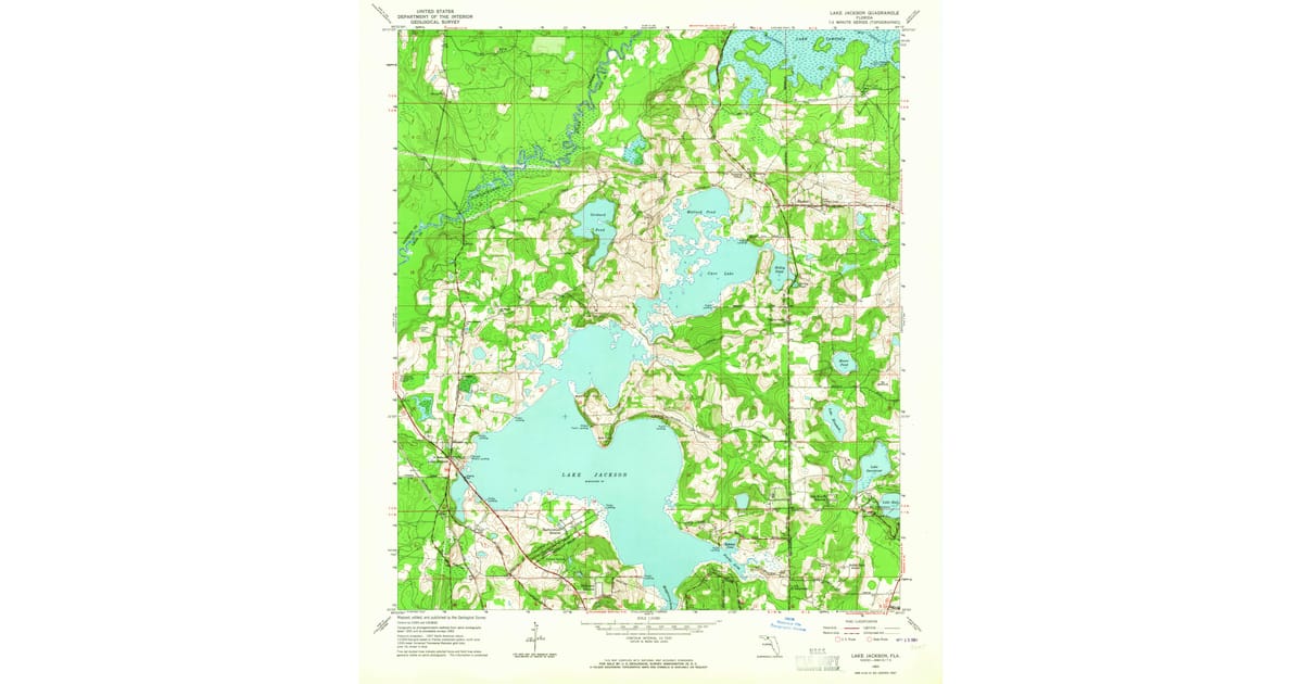 1963 Map of Lake Jackson, Leon County, FL — High-Res | Pastmaps