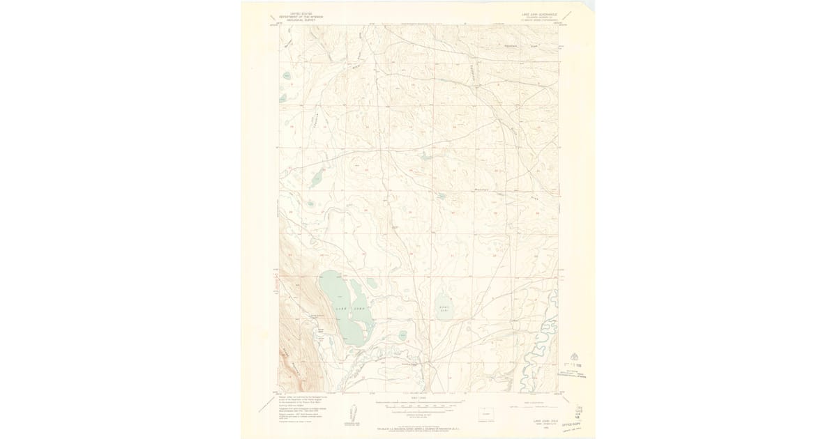1955 Map of Lake John, Jackson County, CO — High-Res | Pastmaps