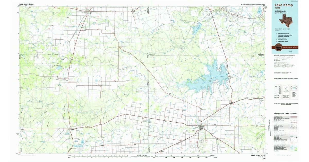 1980s Maps of Knox County, TX | Pastmaps