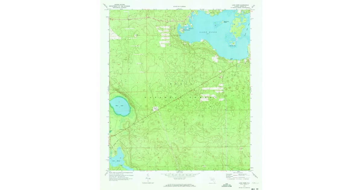 1970 Map of Lake Kerr, FL — High-Res | Pastmaps