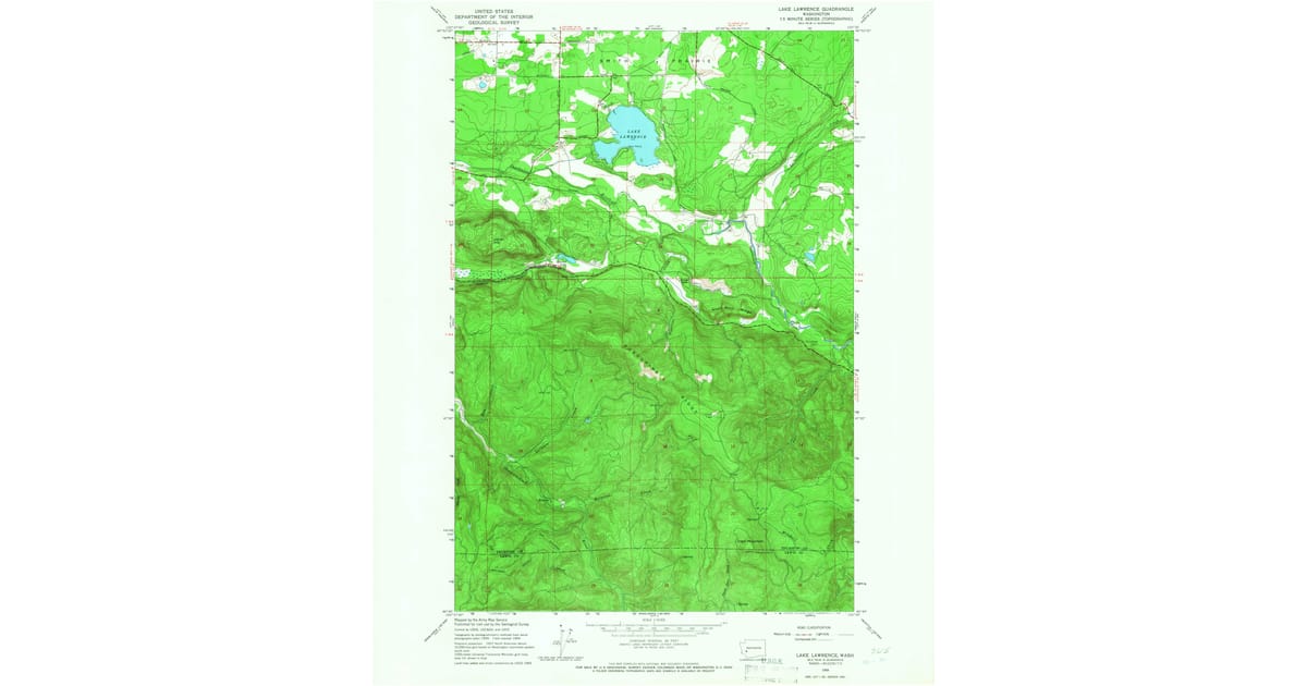 1959 Map of Lake Lawrence, Thurston County, WA — High-Res | Pastmaps