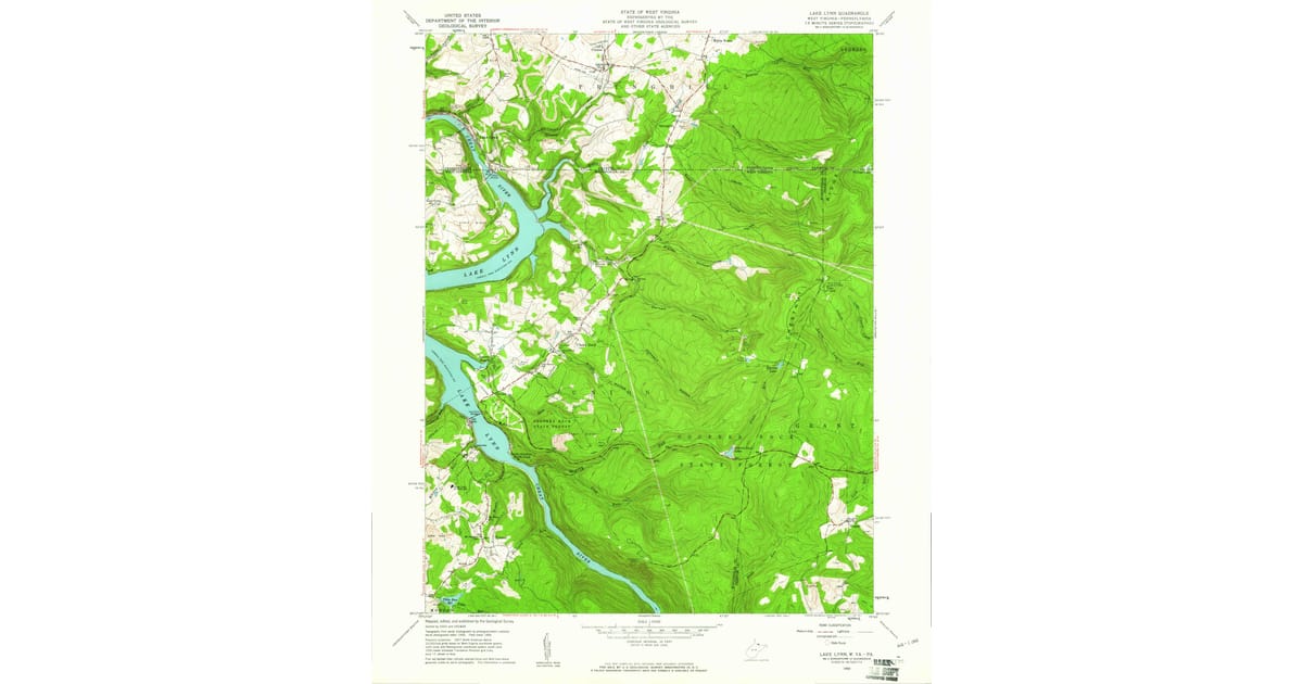 1960 Map of Lake Lynn, Fayette County, WV — High-Res | Pastmaps