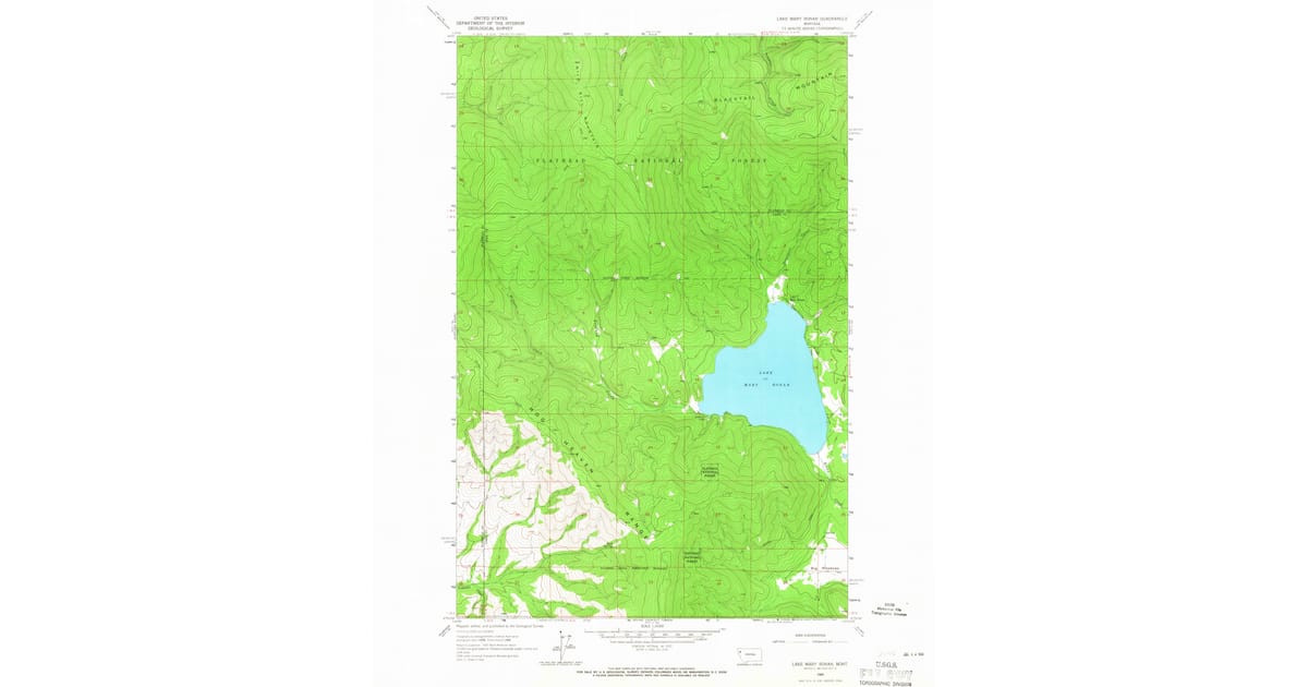 1964 Map of Lake Mary Ronan, MT — High-Res | Pastmaps