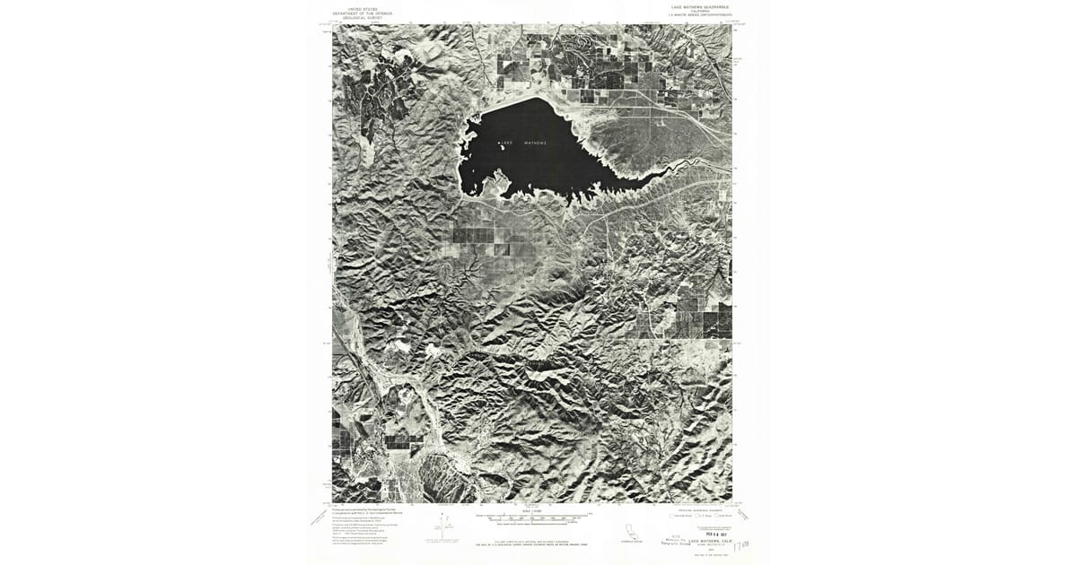 1974 Map of Lake Mathews, CA — High-Res | Pastmaps
