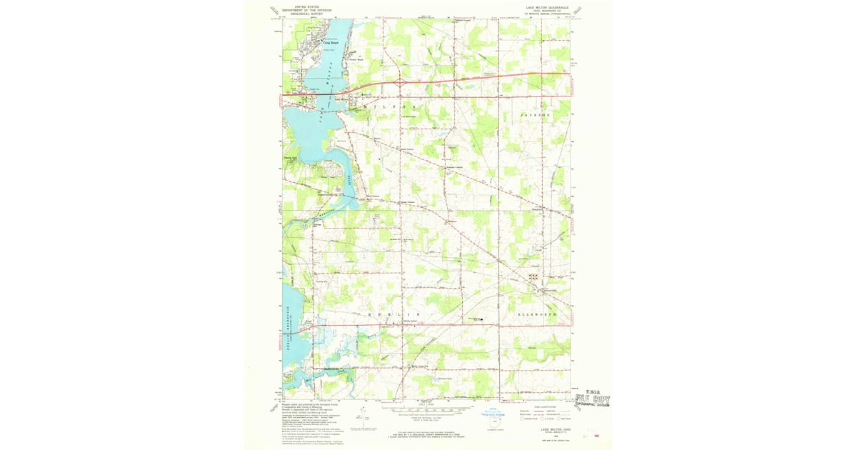 1966 Map of Lake Milton, OH — High-Res | Pastmaps