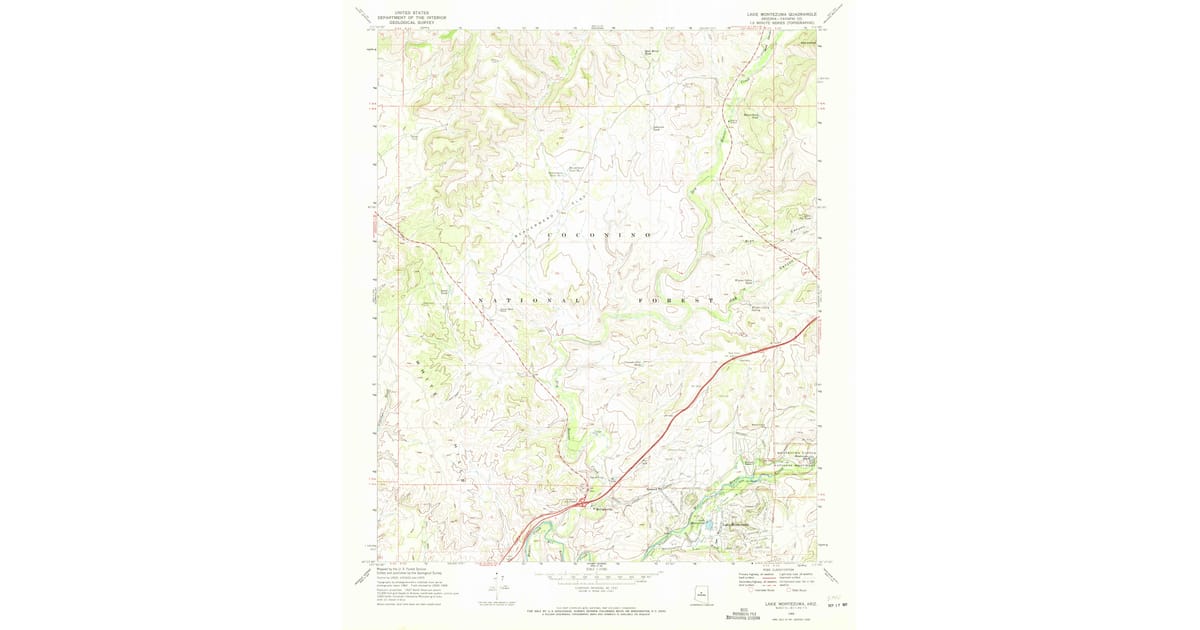 1969 Map of Lake Montezuma, AZ — High-Res | Pastmaps