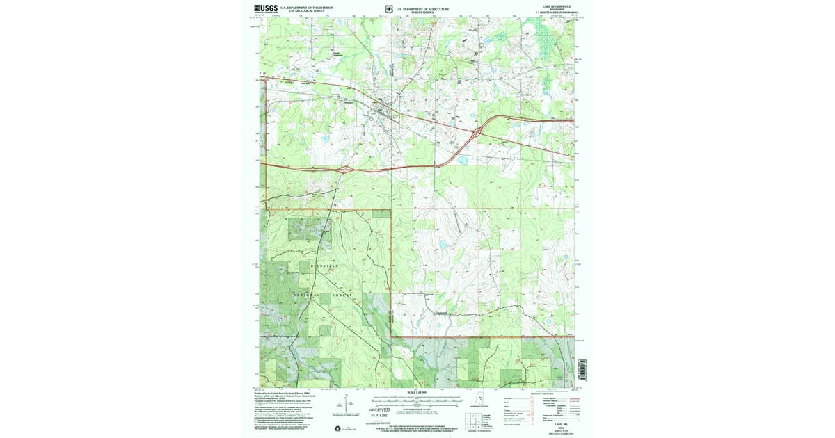2000 Map of Lake, MS — High-Res | Pastmaps