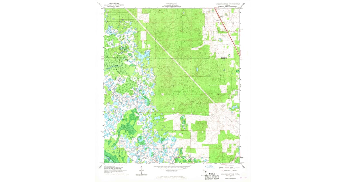 1966 Map of Lake Panasoffkee NW, Sumter County, FL — High-Res | Pastmaps