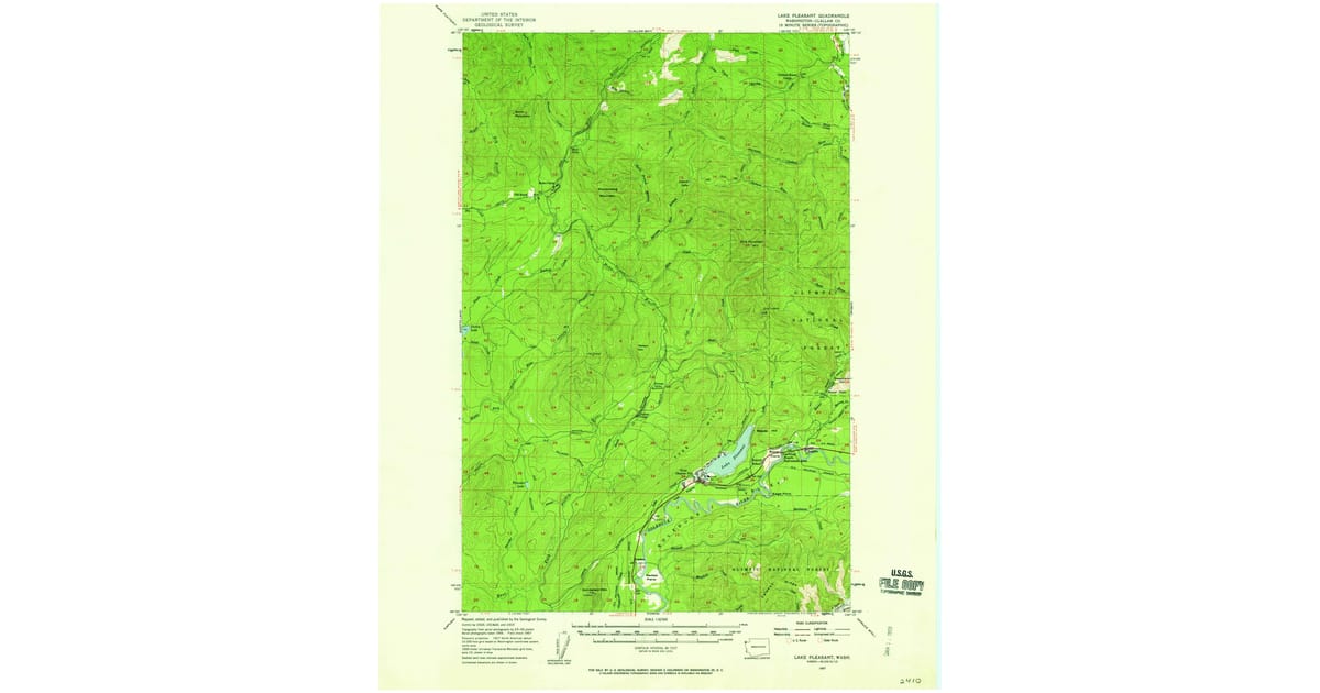 1957 Map of Lake Pleasant, Clallam County, WA — High-Res | Pastmaps