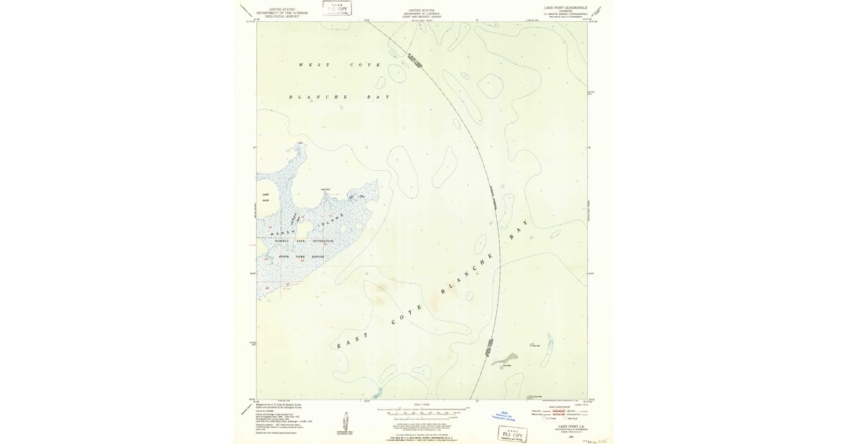 1951 Map of Lake Point, Iberia Parish, LA — High-Res | Pastmaps