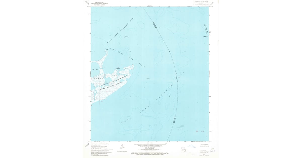 1970 Map of Lake Point, Iberia Parish, LA — High-Res | Pastmaps