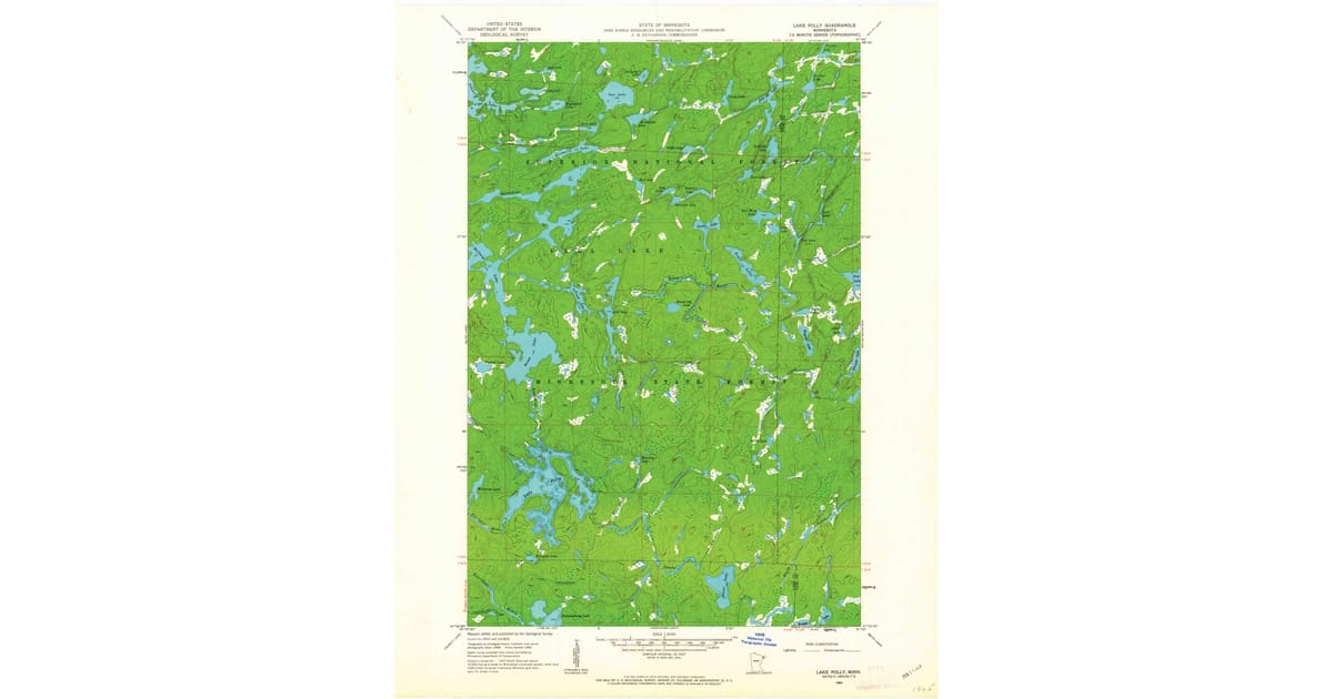1960 Map of Lake Polly, Lake County, MN — High-Res | Pastmaps