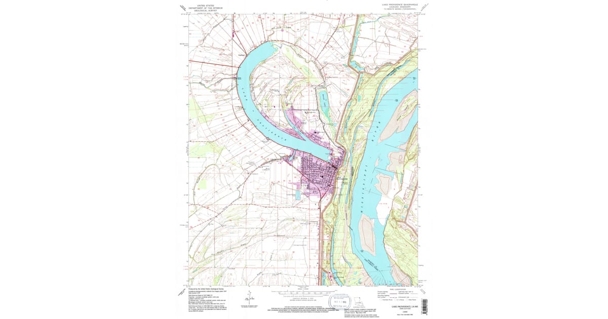 1994 Map of Lake Providence, LA — High-Res | Pastmaps