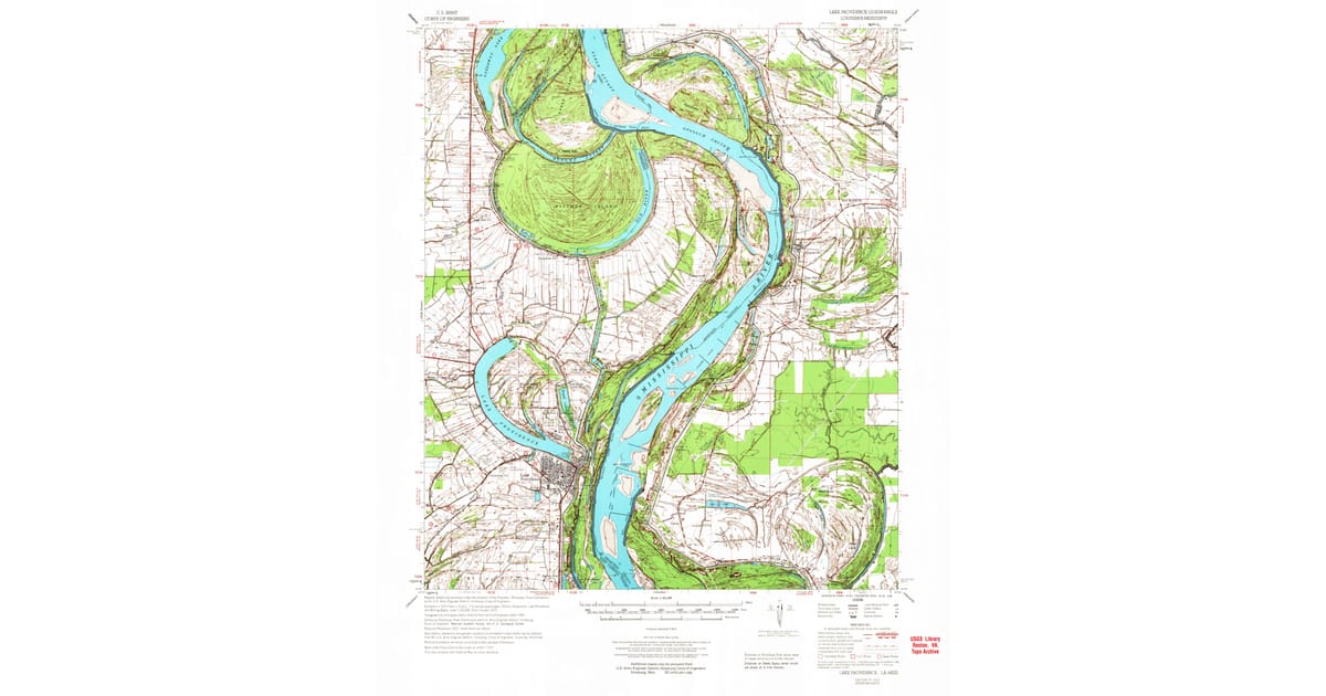 1972 Map of Lake Providence, LA — High-Res | Pastmaps