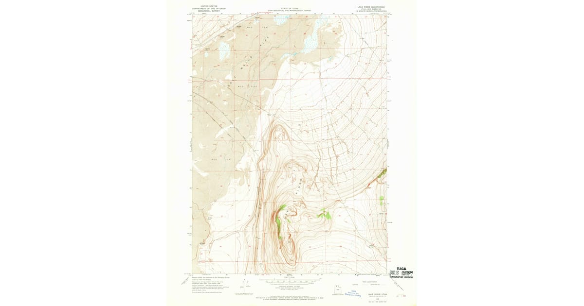 1968 Map of Lake Ridge, Box Elder County, UT — High-Res | Pastmaps
