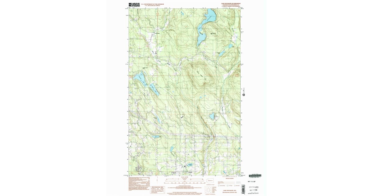 1997 Map of Lake Roesiger, WA — High-Res | Pastmaps