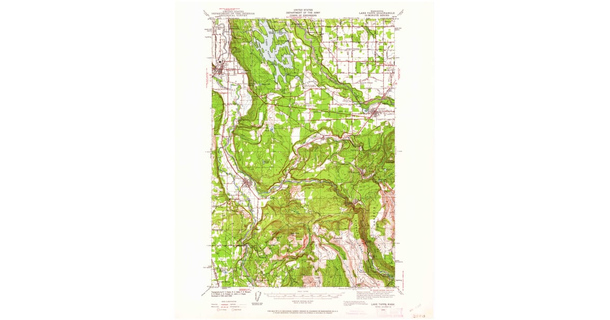 1942 Map of Lake Tapps, WA — High-Res | Pastmaps
