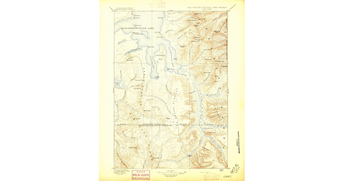 1896 Map of Lake, Teton County, WY — High-Res | Pastmaps