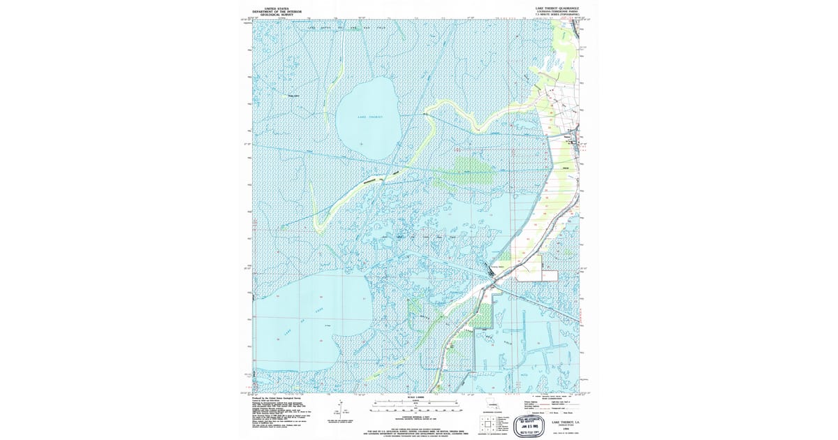 1994 Map of Lake Theriot, Terrebonne Parish, LA — High-Res | Pastmaps