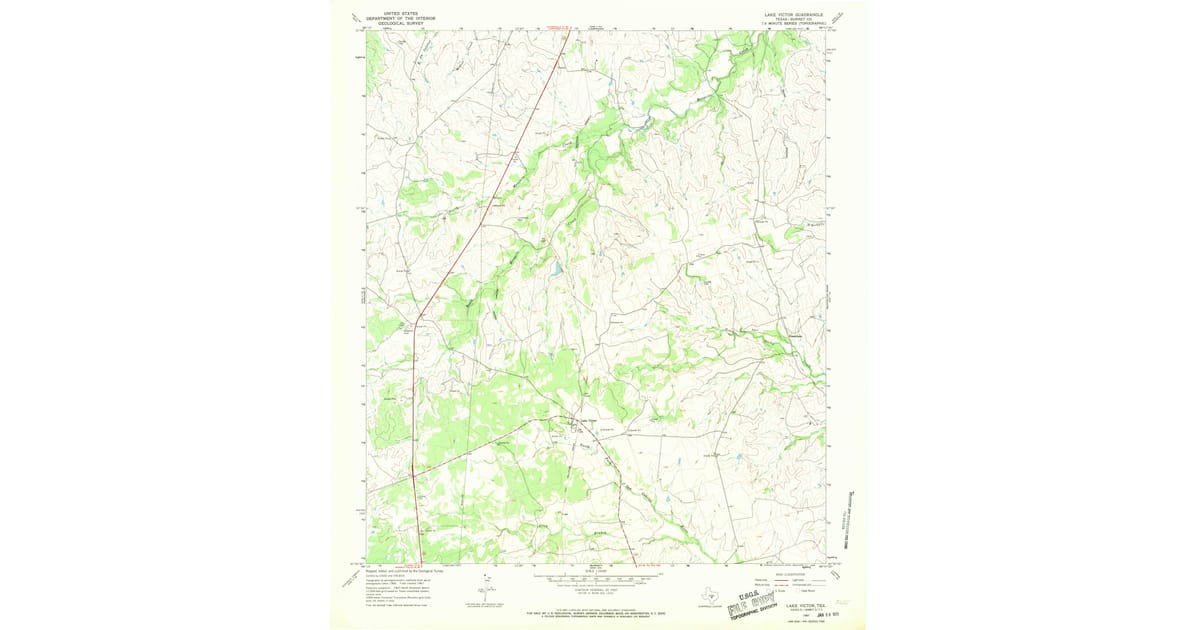 1967 Map of Lake Victor, Burnet County, TX — High-Res | Pastmaps