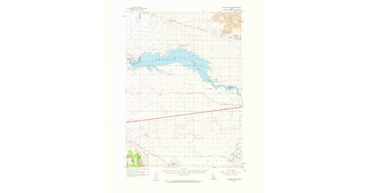 1959 Map of Lake Walcott, Cassia County, ID — High-Res | Pastmaps