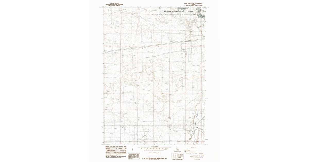 1984 Map of Lake Walcott SE, Cassia County, ID — High-Res | Pastmaps