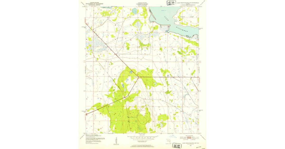 1950s Maps of Osceola County, FL | Pastmaps