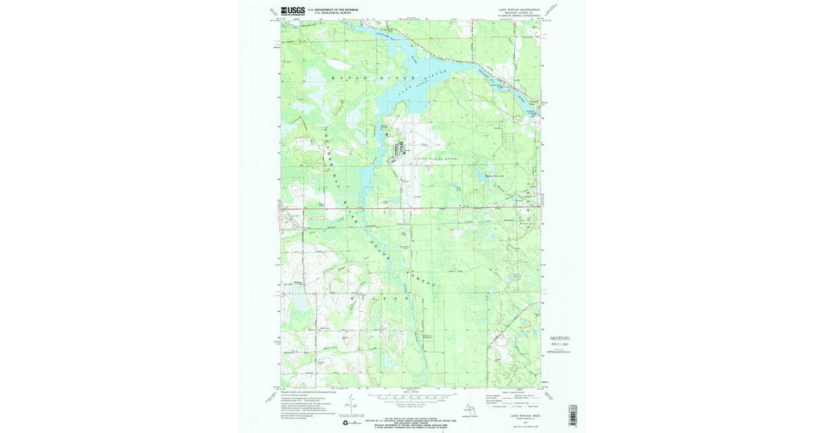 1971 Map of Lake Winyah, Alpena County, MI — High-Res | Pastmaps