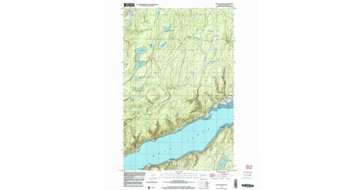 1999 Map of Lake Wooten, Mason County, WA — High-Res | Pastmaps