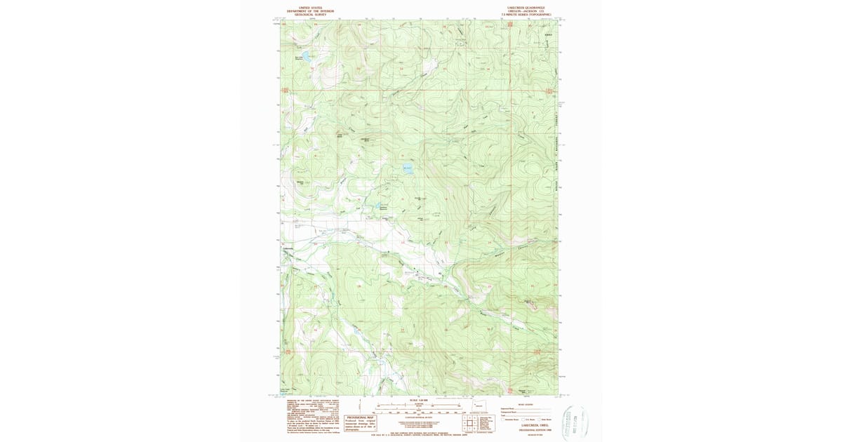 1988 Map of Lakecreek, Jackson County, OR — High-Res | Pastmaps