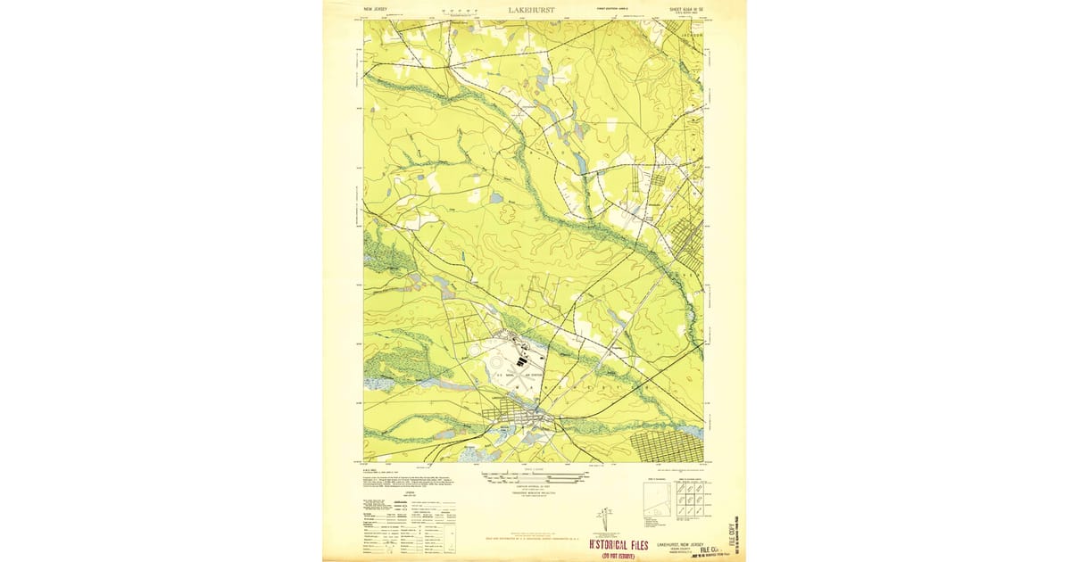 1947 Map of Lakehurst, NJ — High-Res | Pastmaps