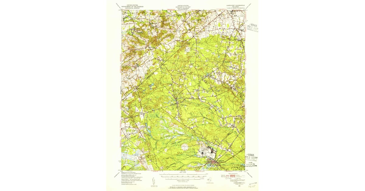 1948 Map of Lakehurst, NJ — High-Res | Pastmaps