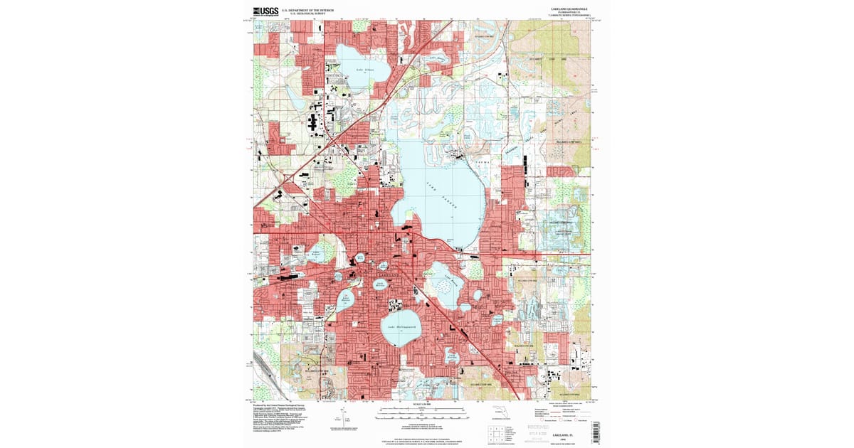 1994 Map of Lakeland, FL — High-Res | Pastmaps